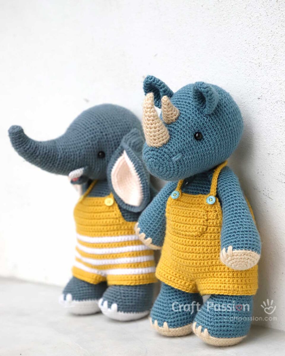 Crochet Rhino - Free Amigurumi Pattern • Craft Passion