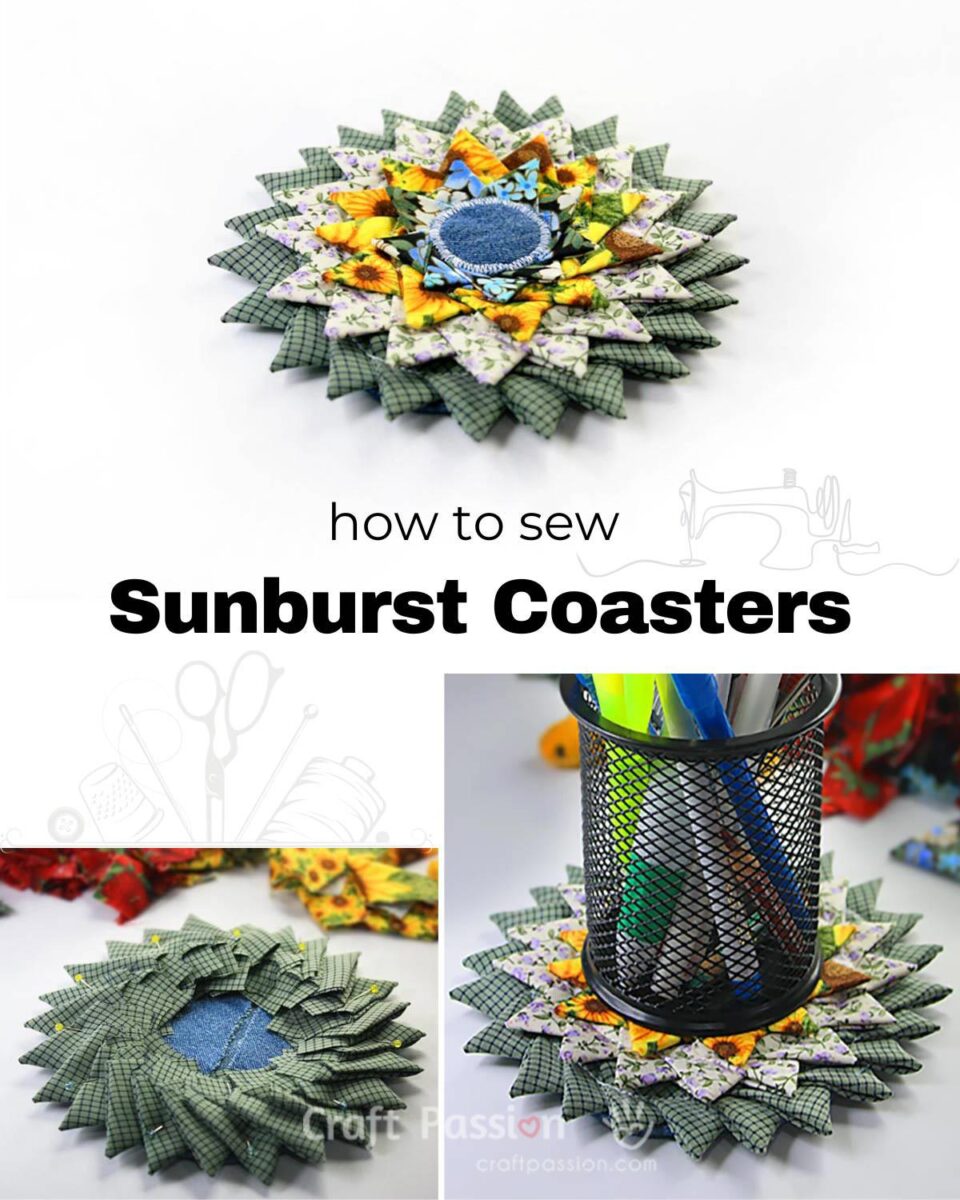 Triangle Fold Coaster - Free Sewing Tutorial | Craft Passion