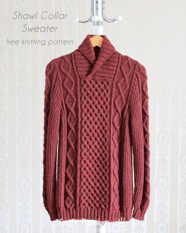 Shawl Collar Sweater - Free Knitting Pattern • Craft Passion
