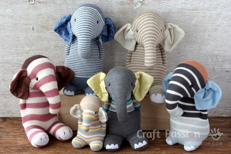 Sock Stuffed Elephant - Free Sewing Pattern • Craft Passion