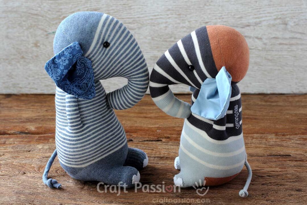 Sock Stuffed Elephant - Free Sewing Pattern • Craft Passion