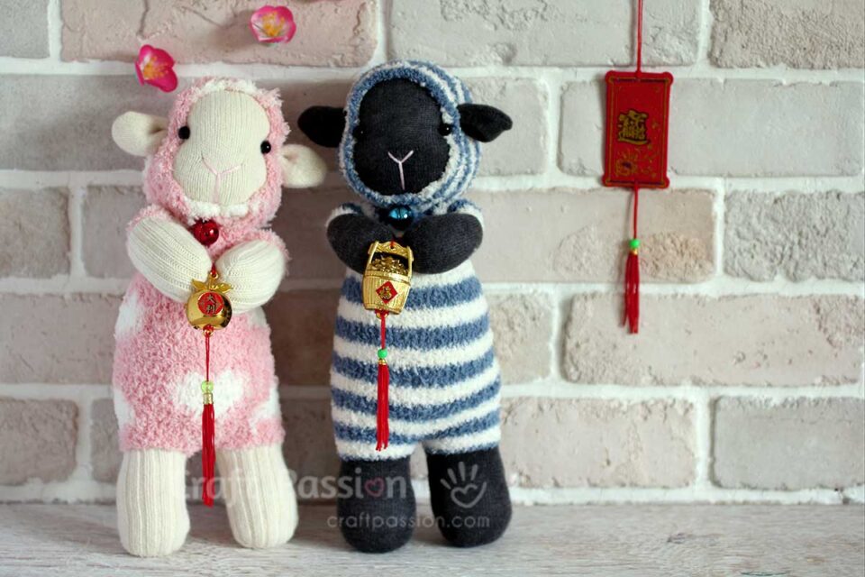 Sock Sheep Stuffed Animal - Free Sewing Pattern • Craft Passion